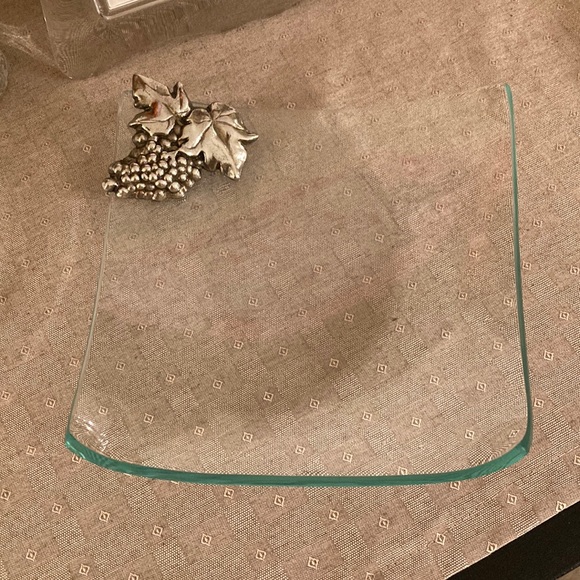 Vintage | Dining | Unique Vintage Green Edged Glass Serving Dish W ...
